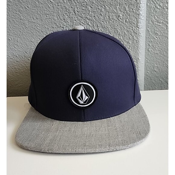 Volcom | Accessories | Volcom Hat Mens Fitted Cap Navy Gray Logo Flat ...